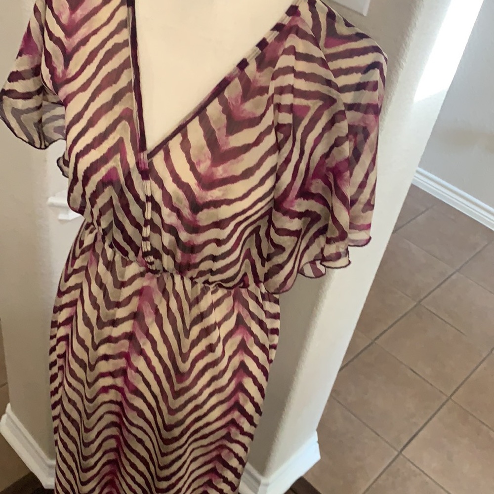 Elif By Jordan Taylor Sheer Red & Tan Coverup - Gem